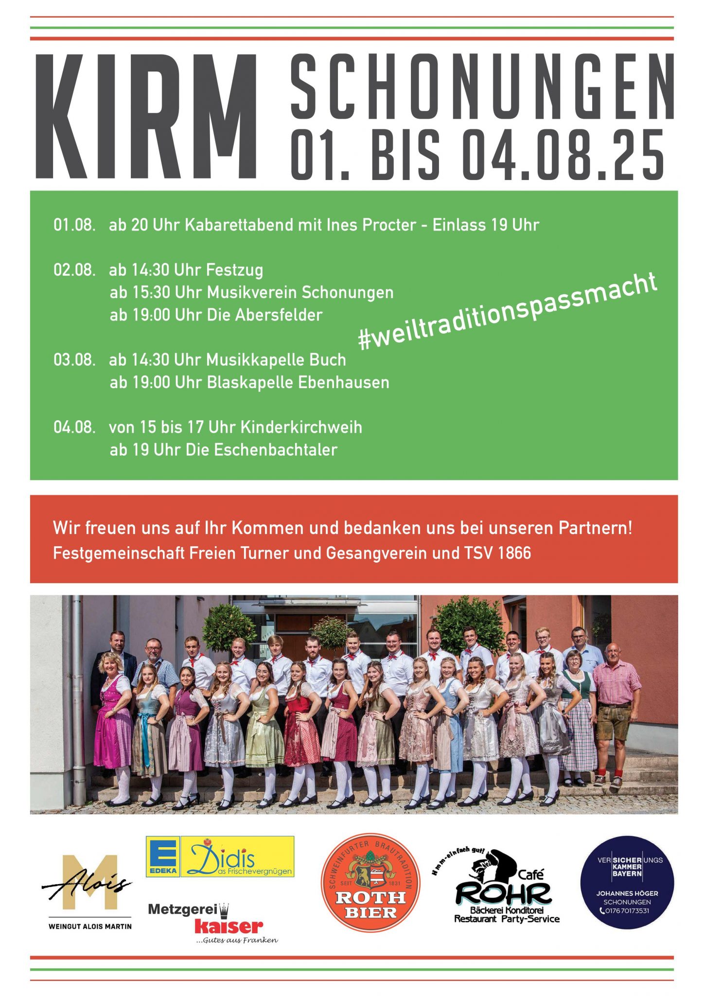 Kirm Schonungen 03.08.2025 - Blaskapelle Ebenhausen